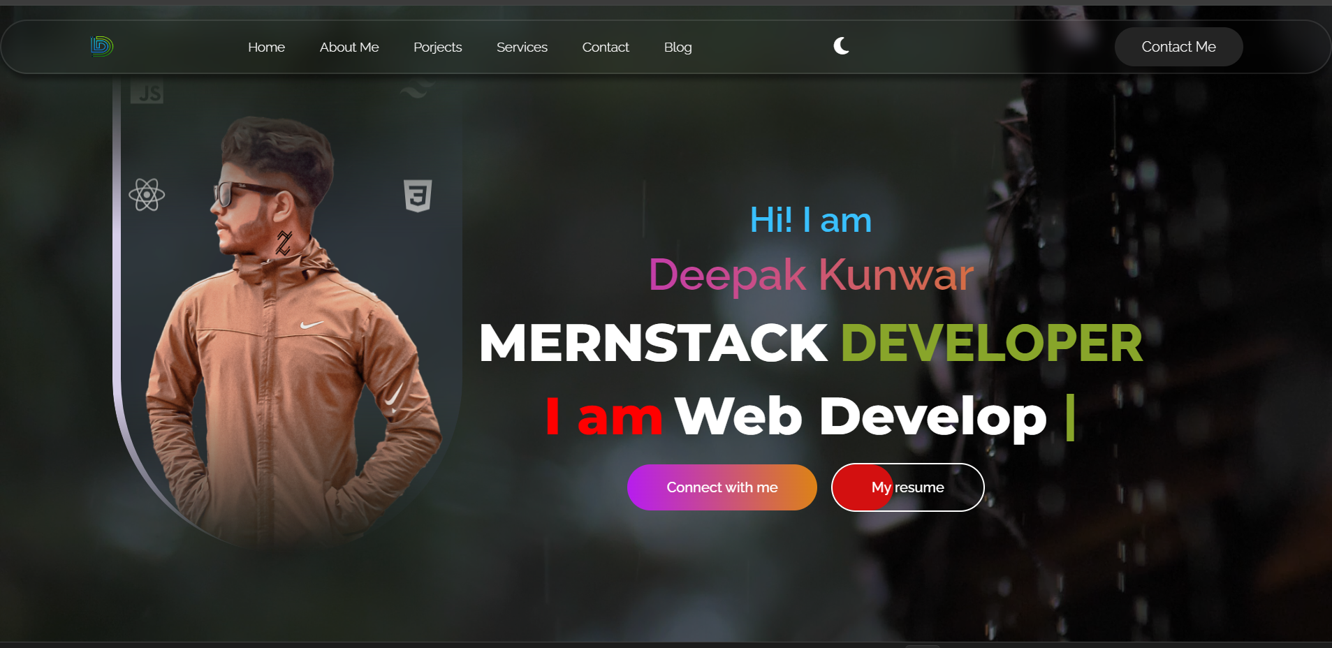 Deepak Kunwar Portfolio Website.